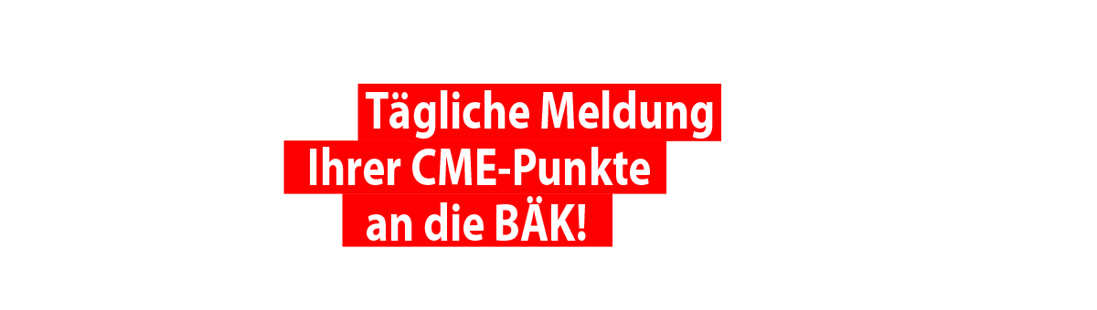 CME-Punkte kostenlos | Zertifizierte CME-Fortbildung für Ärzte